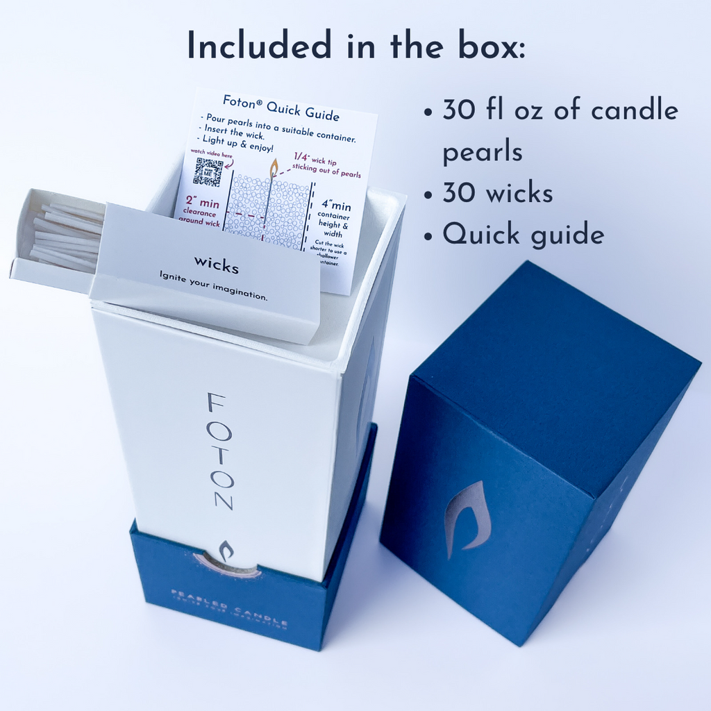 Foton Pearled Candle and Vase Set – FotonCandle